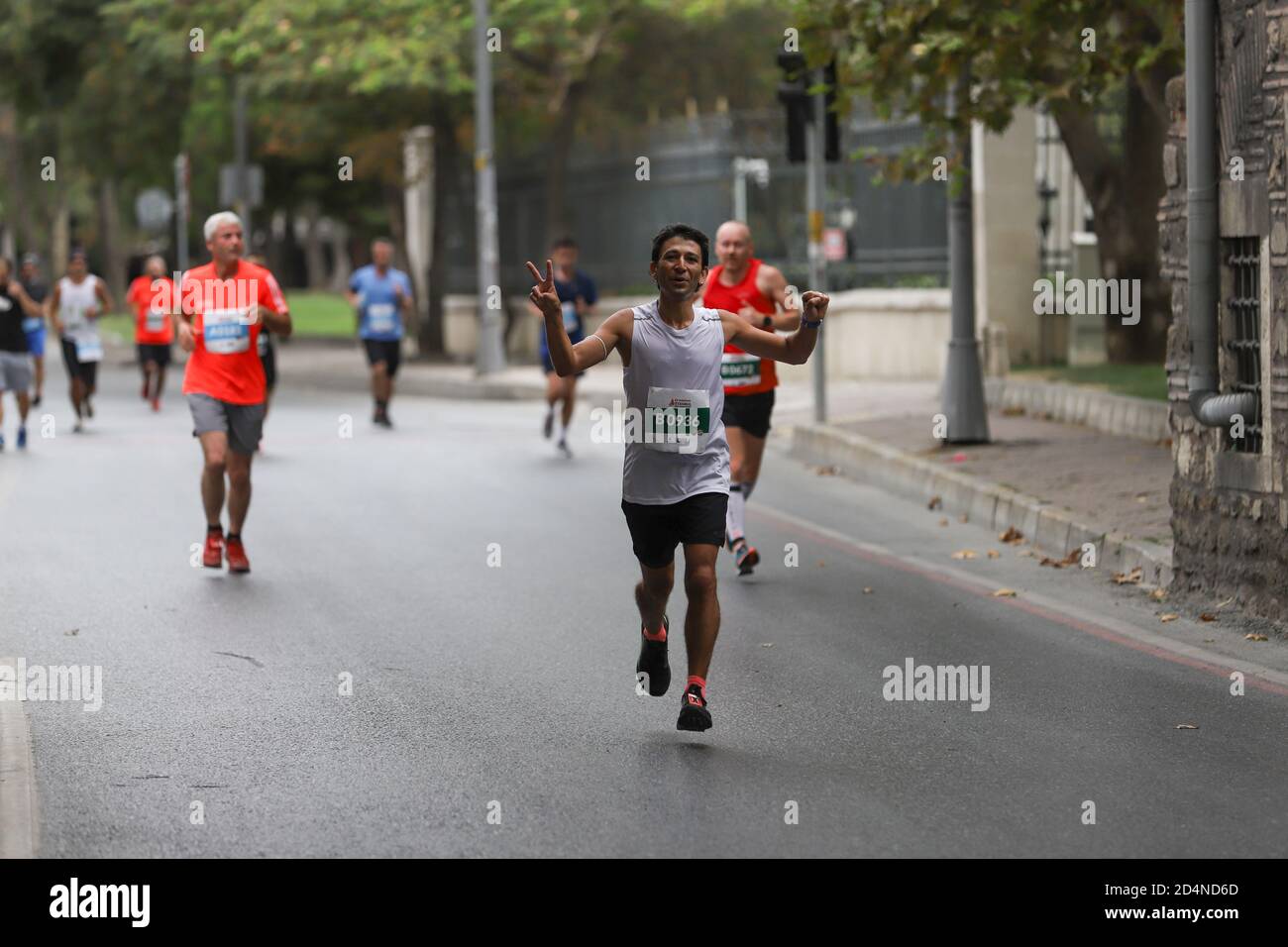 ISTANBUL, TURKEY - SEPTEMBER 20, 2020: Athletes running Istanbul Half ...