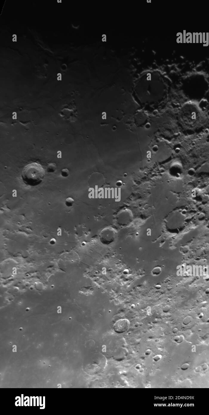London, UK. 10 October 2020. Detailed images of the Moon are captured ...