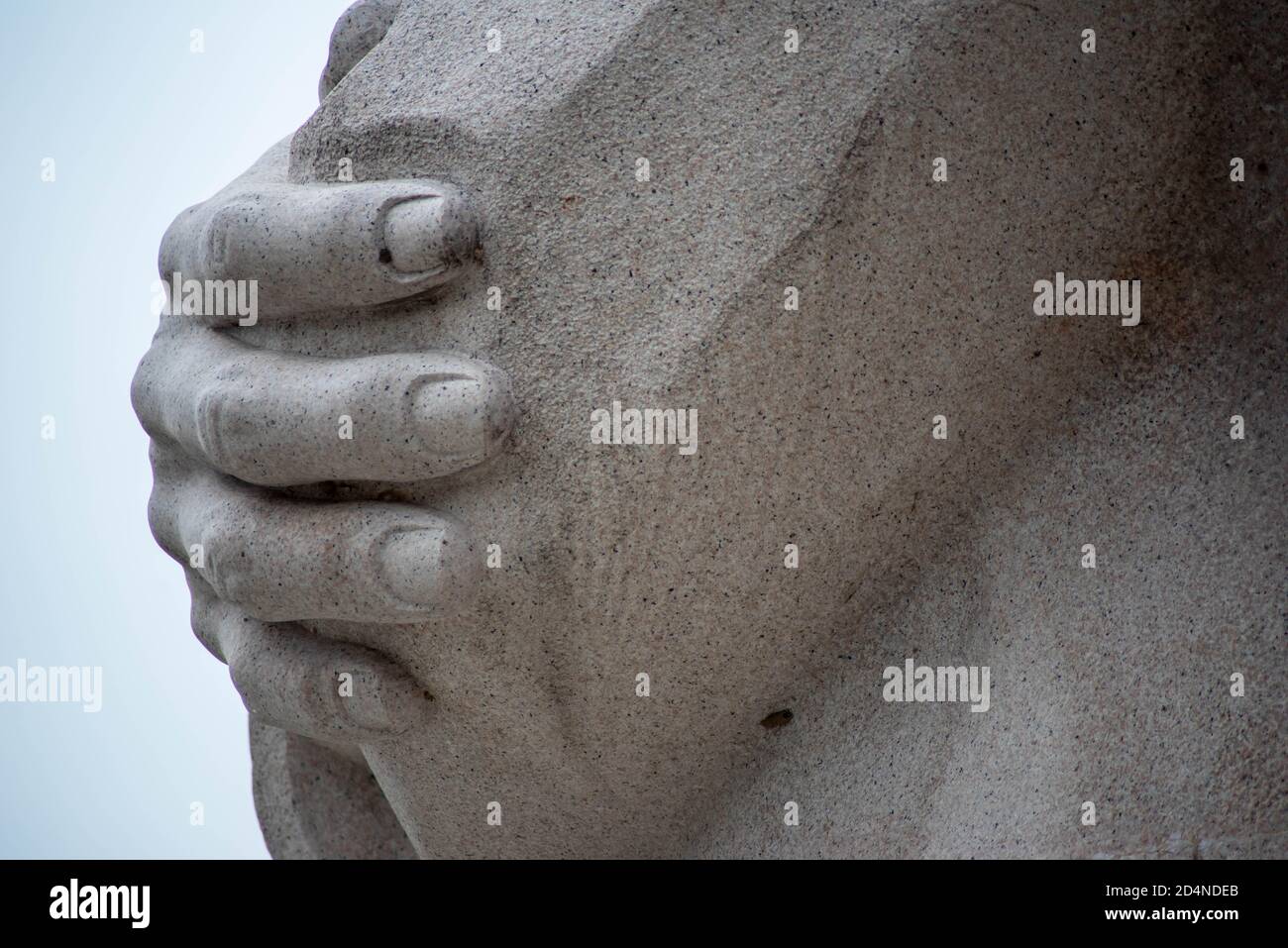 Hand close up, Dr. Martin Luther King Jr. memorial Washington DC USA ...