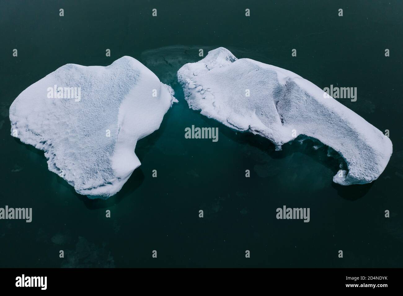 Icebergs looks like lungs, floating on the water of ocean. Lungs of ...