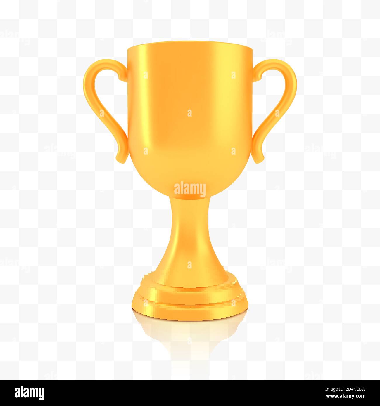 Winner cup award, golden trophy logo isolated on white transparent ...