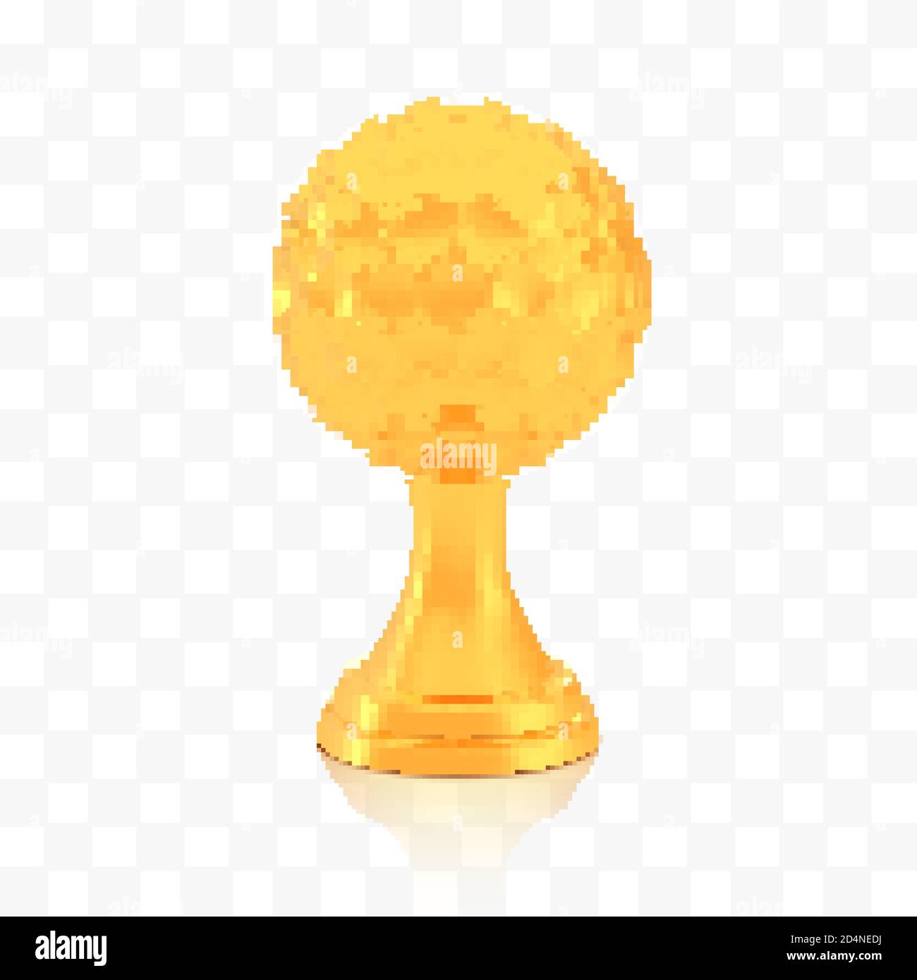 Winner golf cup award, golden trophy logo isolated on white transparent ...