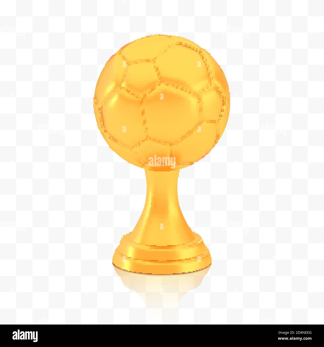 Winner football cup award, golden trophy logo isolated on white ...