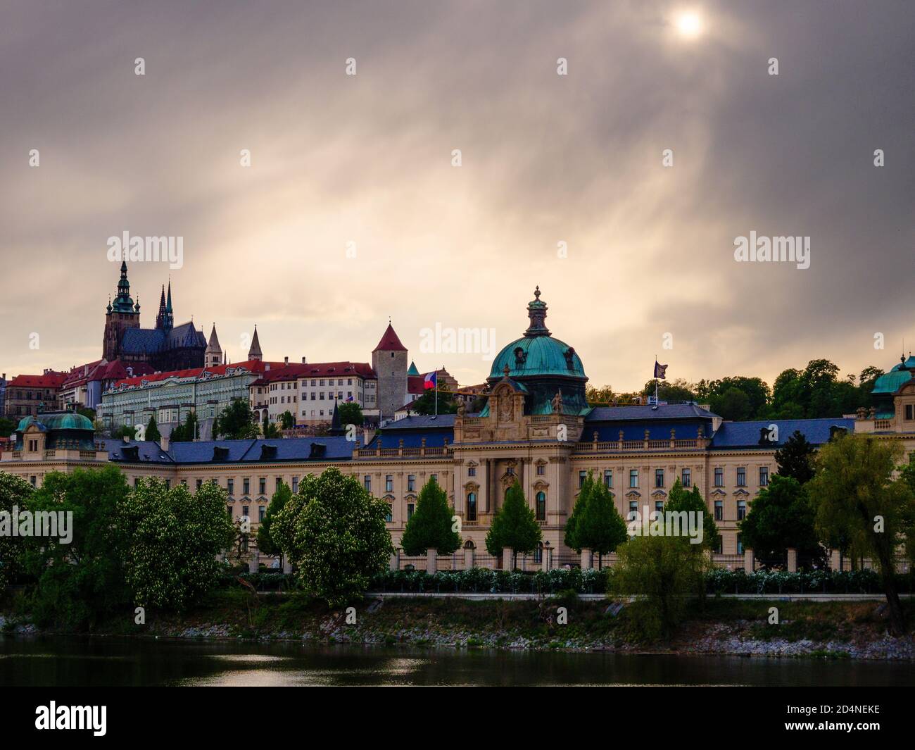 Dramatic sunset sky over Prague Castle Stock Photo - Alamy