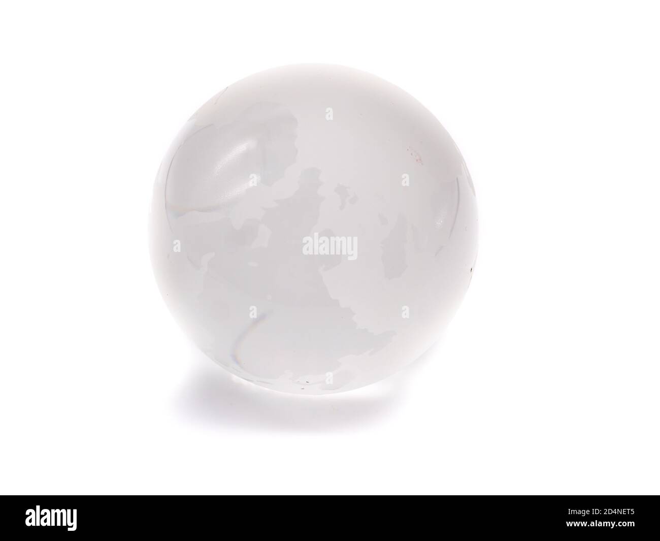 Glass world globe isolated on white background Stock Photo - Alamy