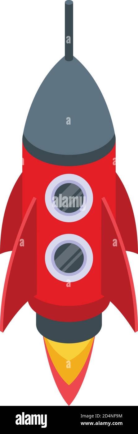 Launch rocket icon isometric Cut Out Stock Images & Pictures - Alamy