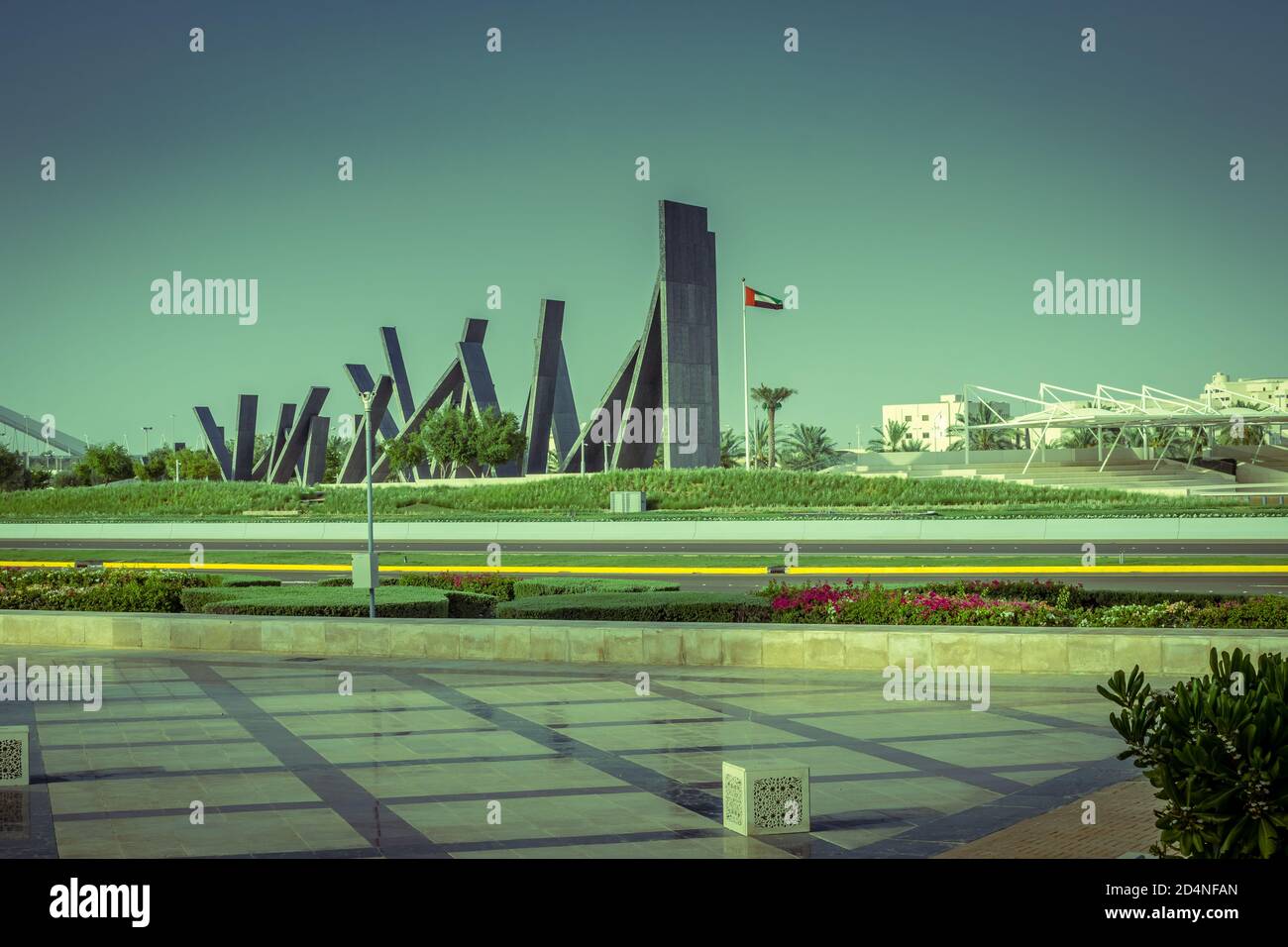 Uae flag building exterior modern city hi-res stock photography and ...