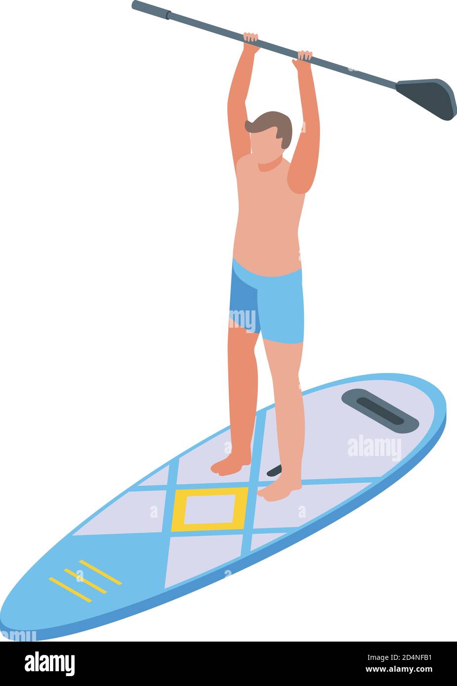 Stand up paddling Stock Vector Images - Alamy