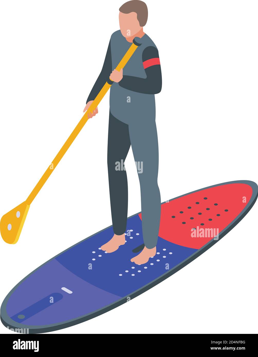 Board Paddling Stock Vector Images - Alamy