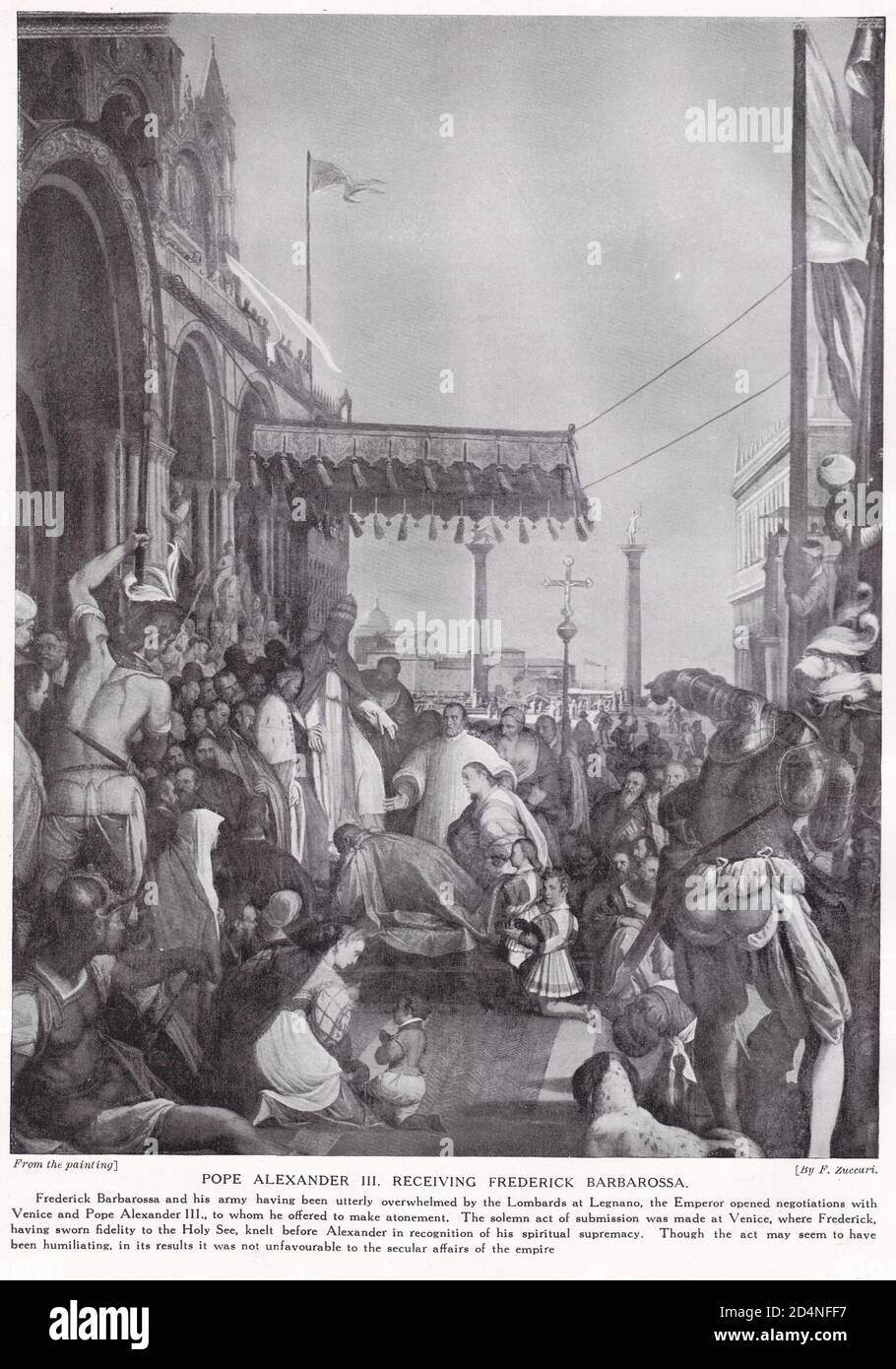 Pope alexander iii receiving frederick barbarossa 1177 hi-res stock ...