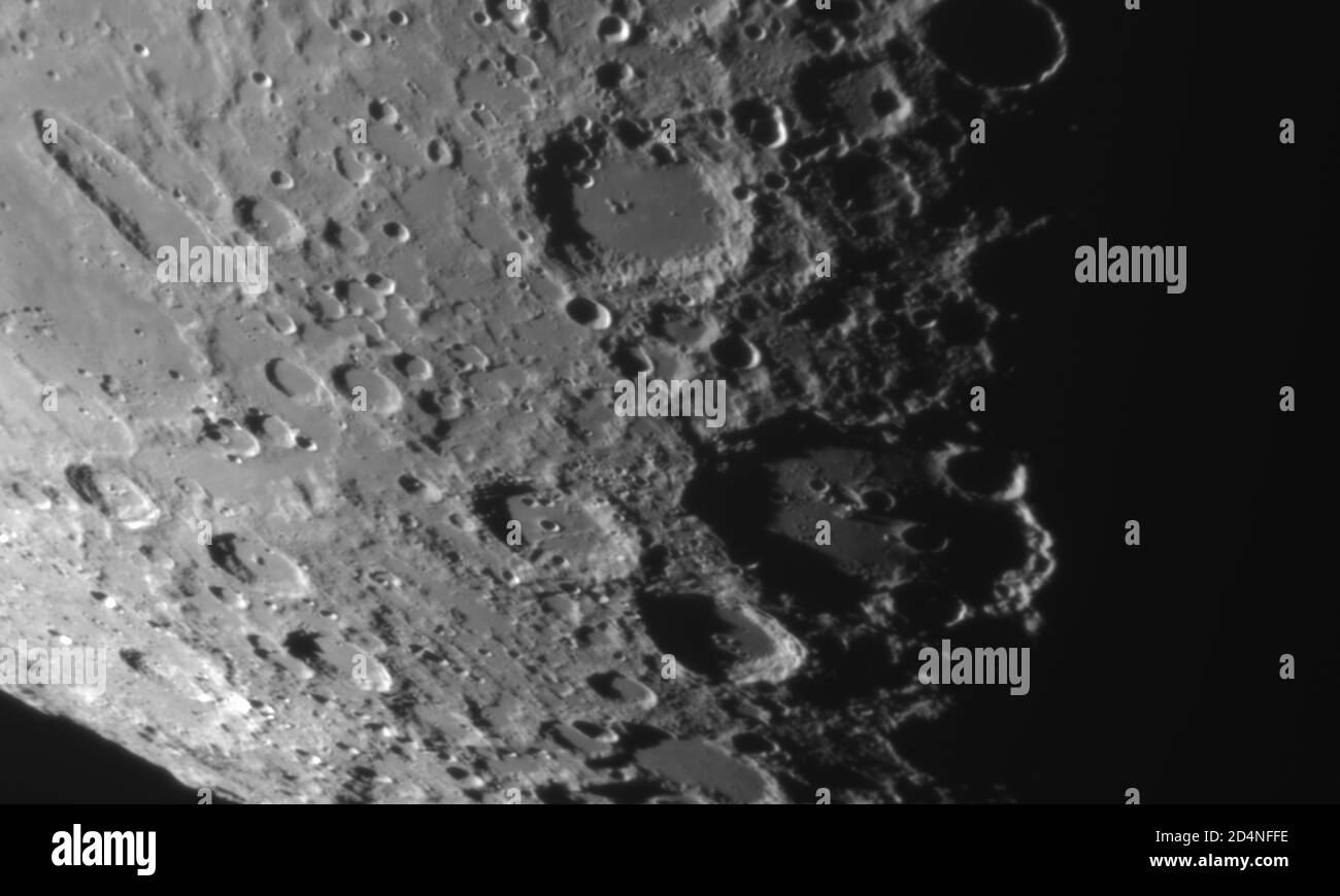 London, UK. 10 October 2020. Detailed images of the Moon are captured ...