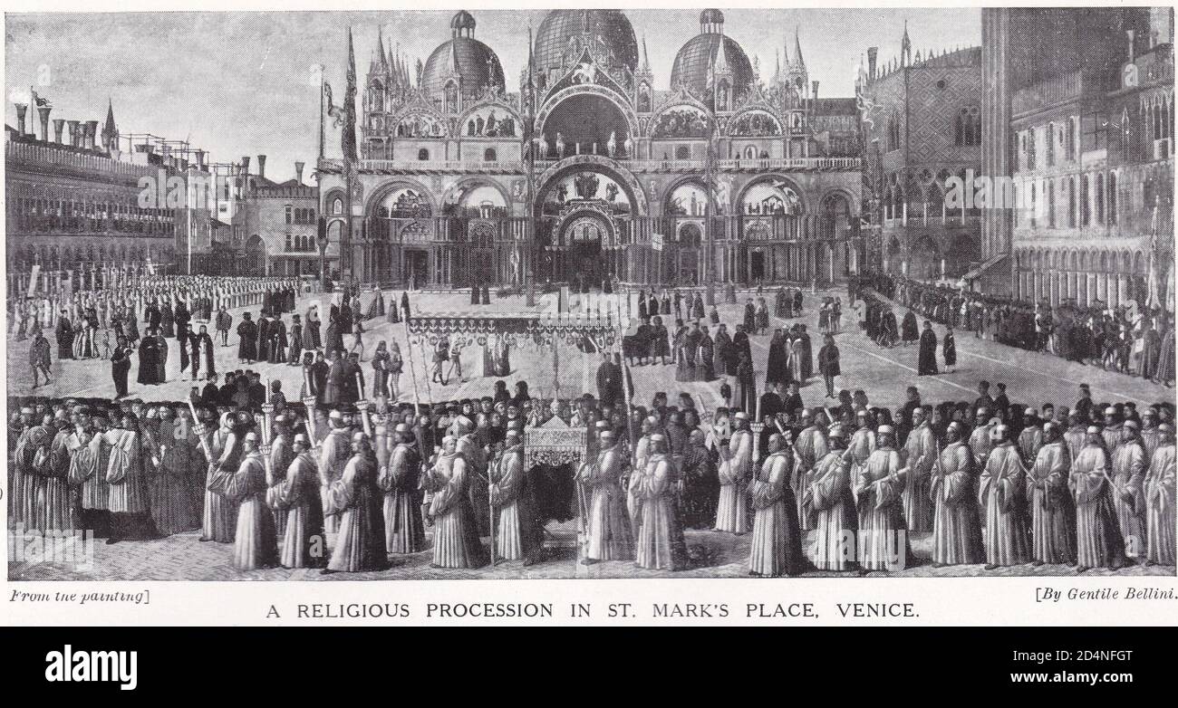 A religious procession in st marks place hi-res stock photography and ...