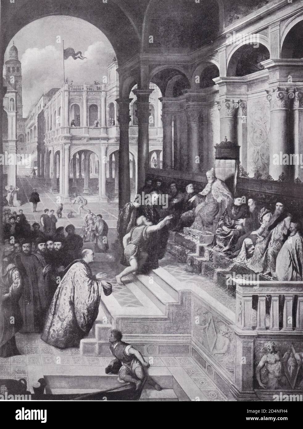 Gondolier returning the ring of saint mark hi-res stock photography and ...