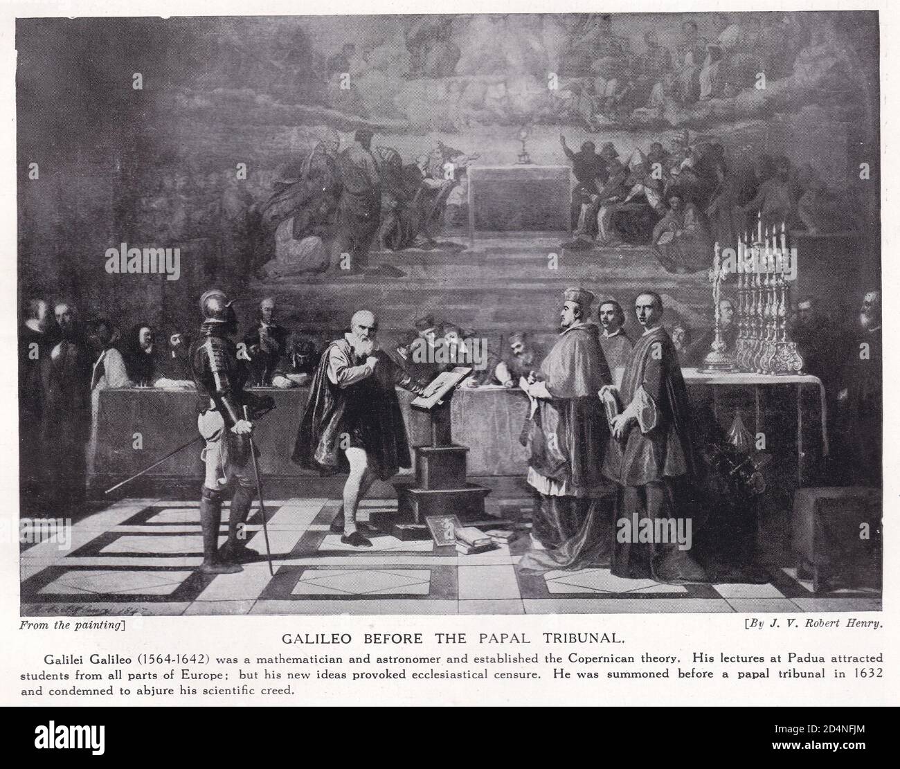 Galileo before the Papal Tribunal 1632 Stock Photo - Alamy