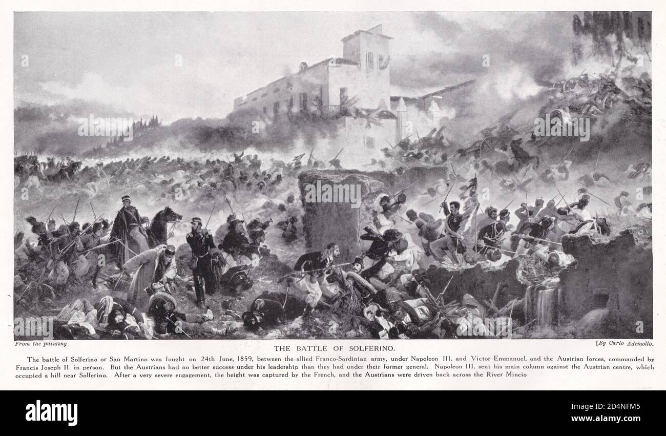 The Battle of Solferino on 24 June 1859 Stock Photo - Alamy