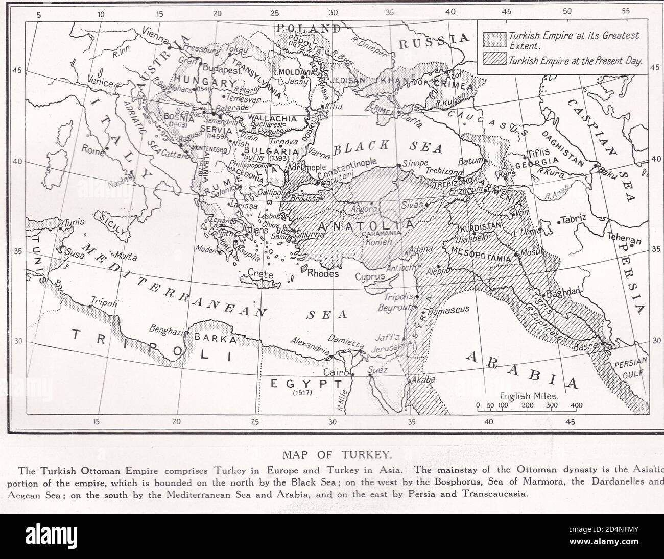 Turkey map 19th hi-res stock photography and images - Alamy