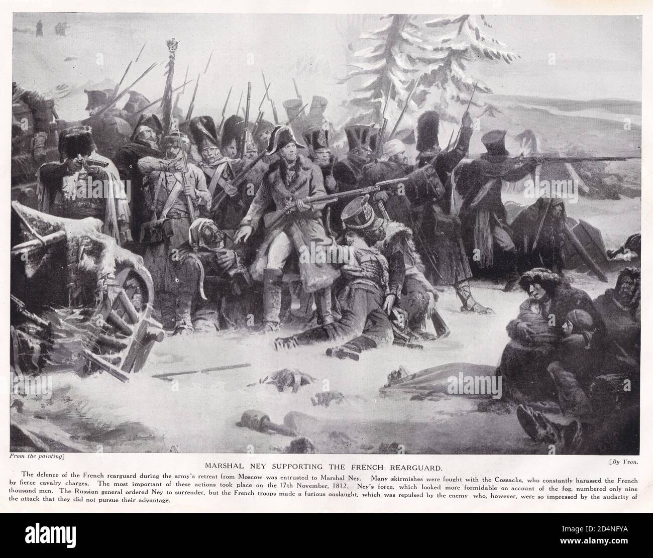 Marshal Ney supporting the French Rearguard Stock Photo - Alamy