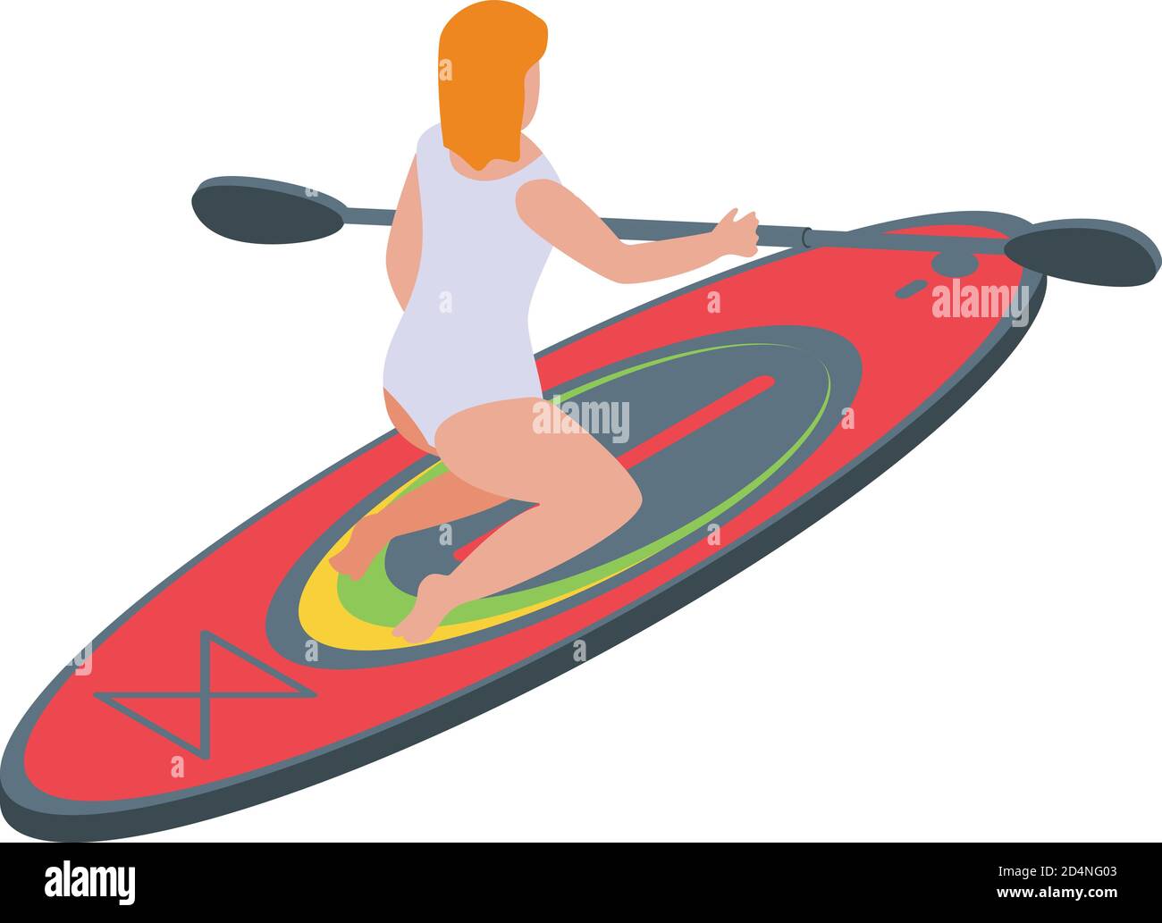 Paddle surfing icon, isometric style Stock Vector Image & Art - Alamy