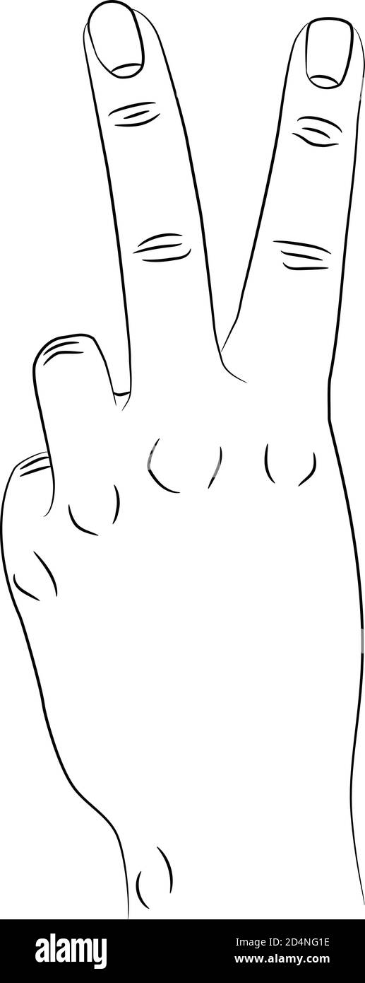 Index and middle finger Black and White Stock Photos & Images - Alamy