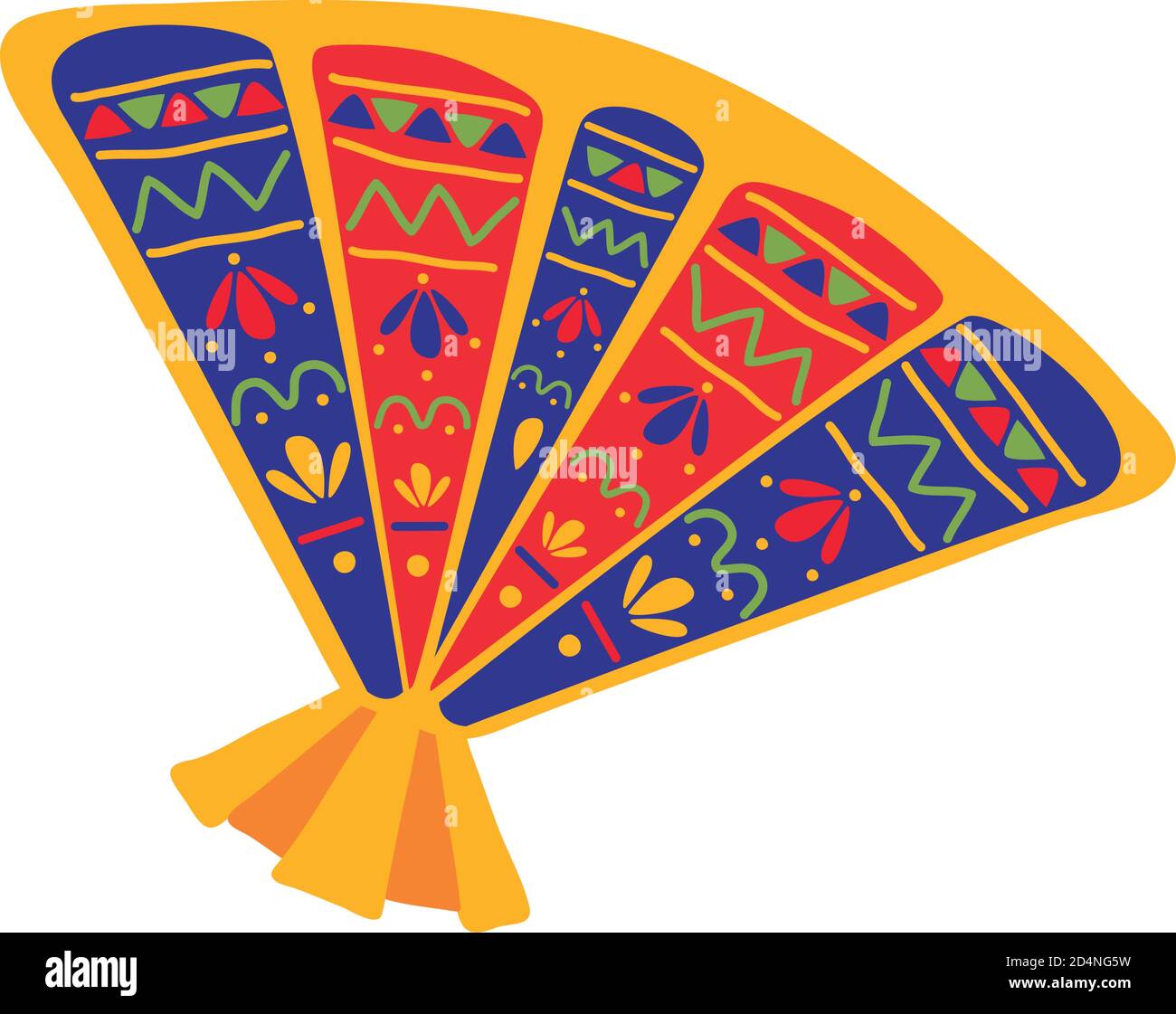 mexican fan ethnic flat style icon vector illustration design Stock ...
