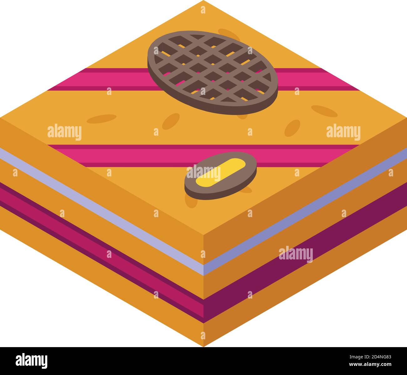 Birthday cake icon, isometric style Stock Vector Image & Art - Alamy