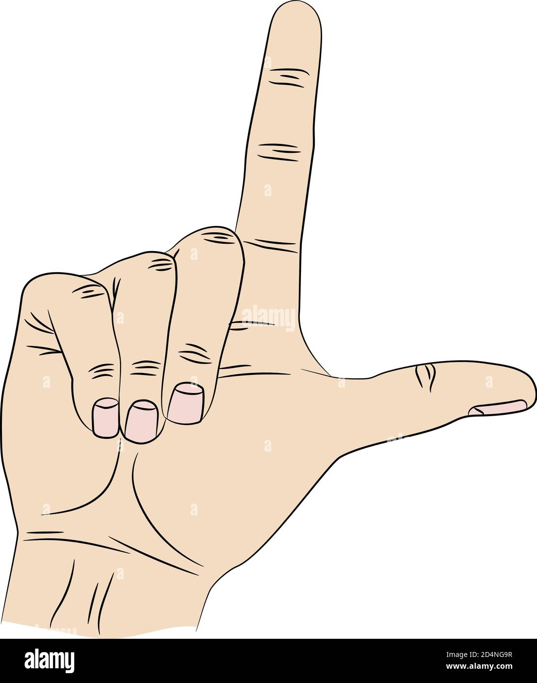 Loser hand gesture Stock Vector Images - Alamy