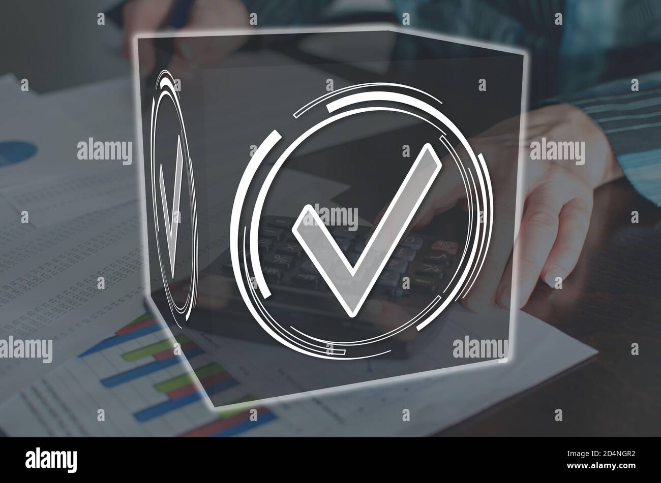 Validation concept illustrated by a picture on background Stock Photo ...