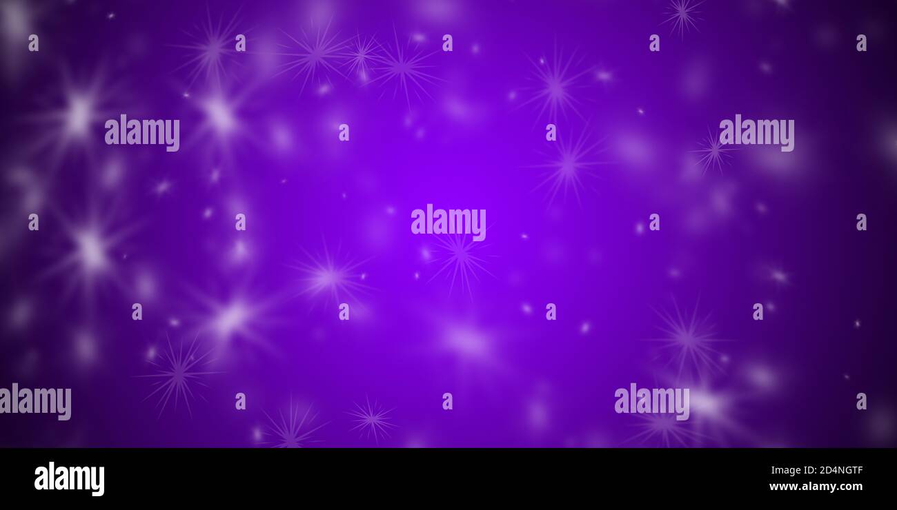 Flying stars over purple background Stock Photo - Alamy