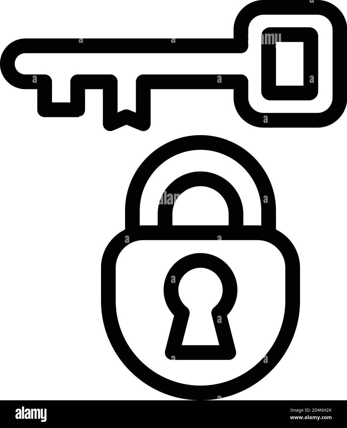 Key padlock reliability icon, outline style Stock Vector Image & Art ...