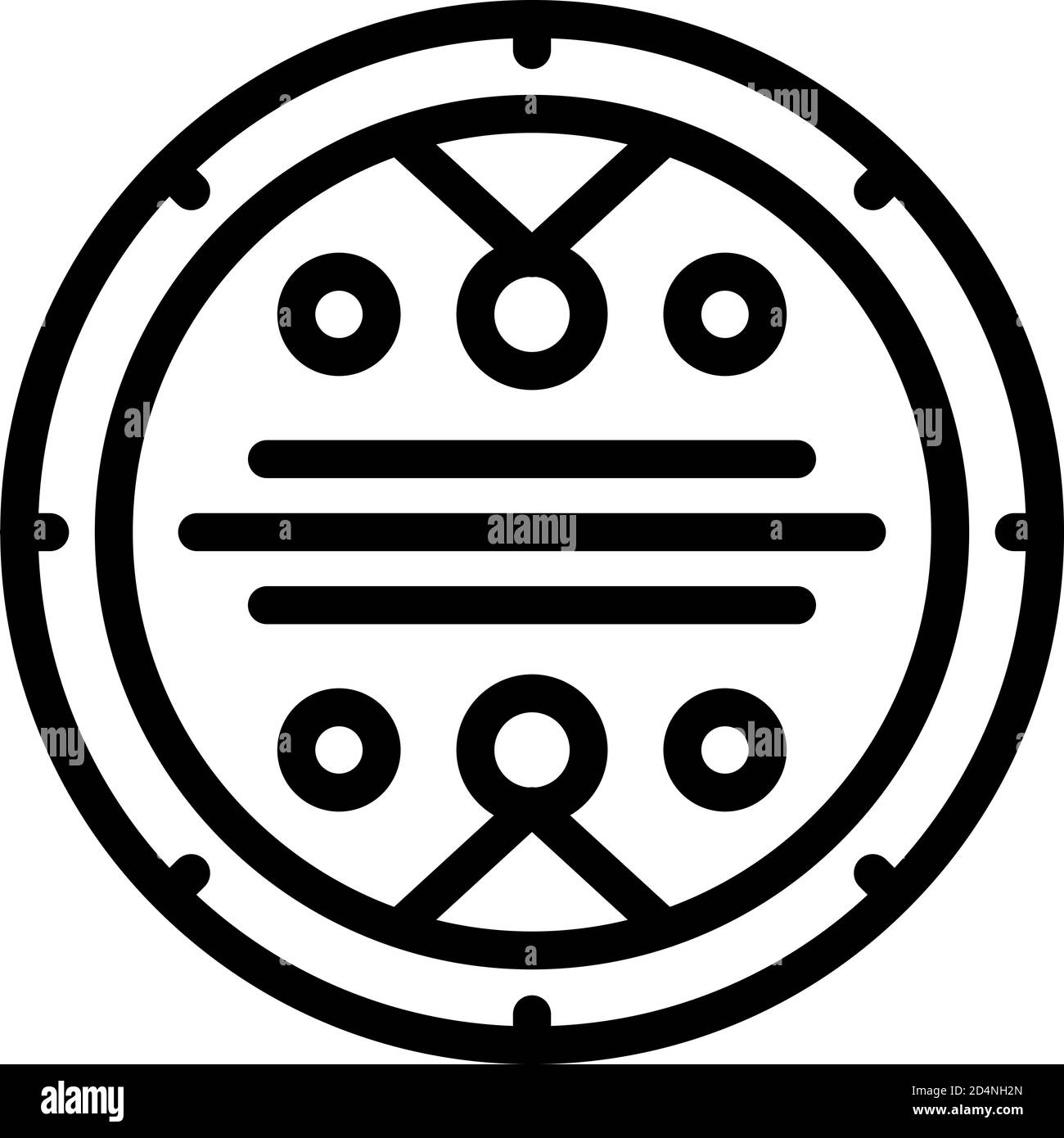 Gold coin amulet icon, outline style Stock Vector Image & Art - Alamy