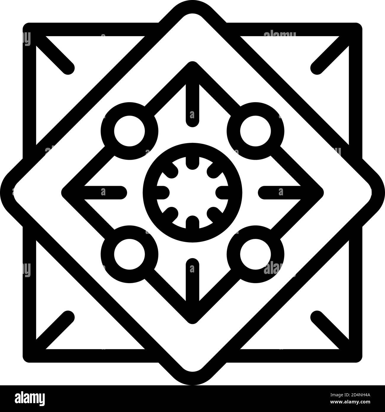 Gem amulet icon, outline style Stock Vector Image & Art - Alamy