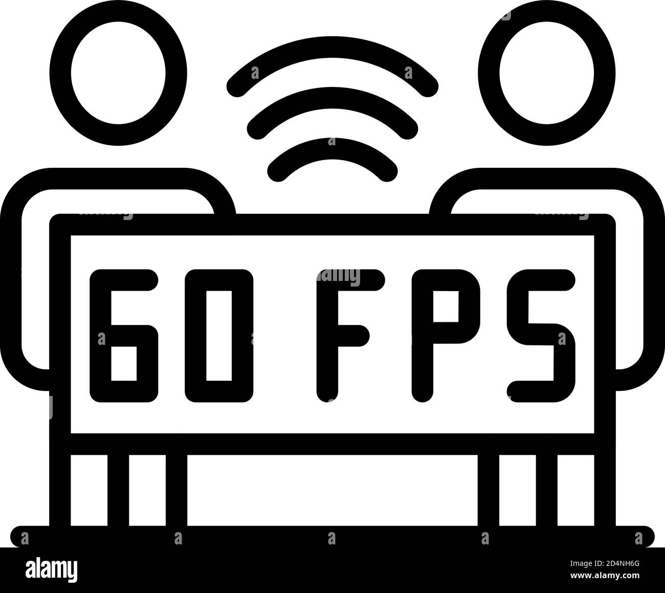 60 fps stream icon, outline style Stock Vector Image & Art - Alamy