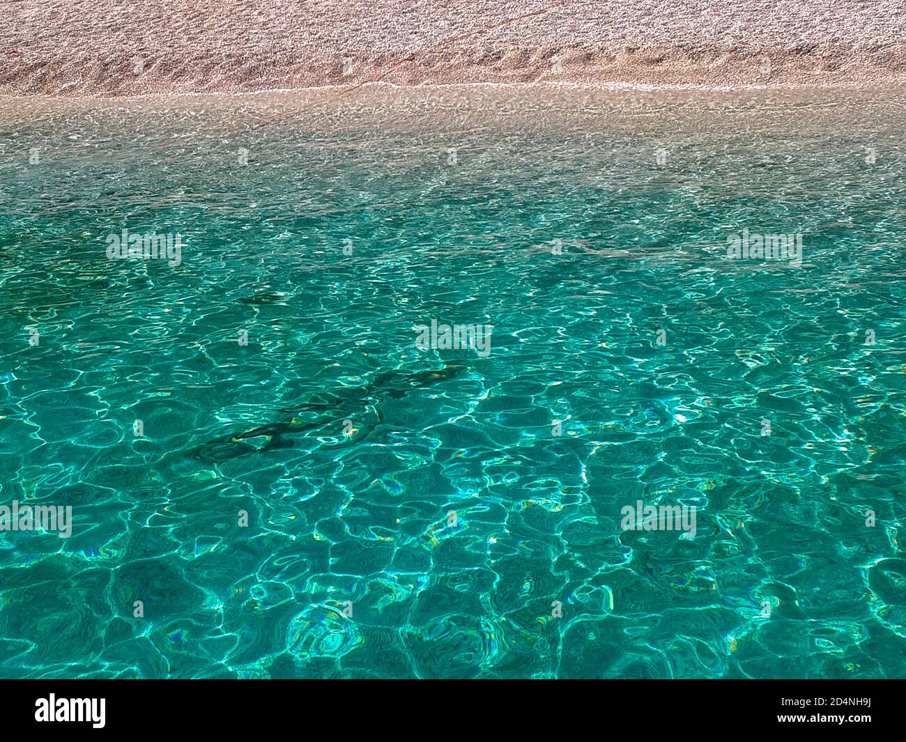 Natural turquoise water with sandy beach- perfect for background Stock ...