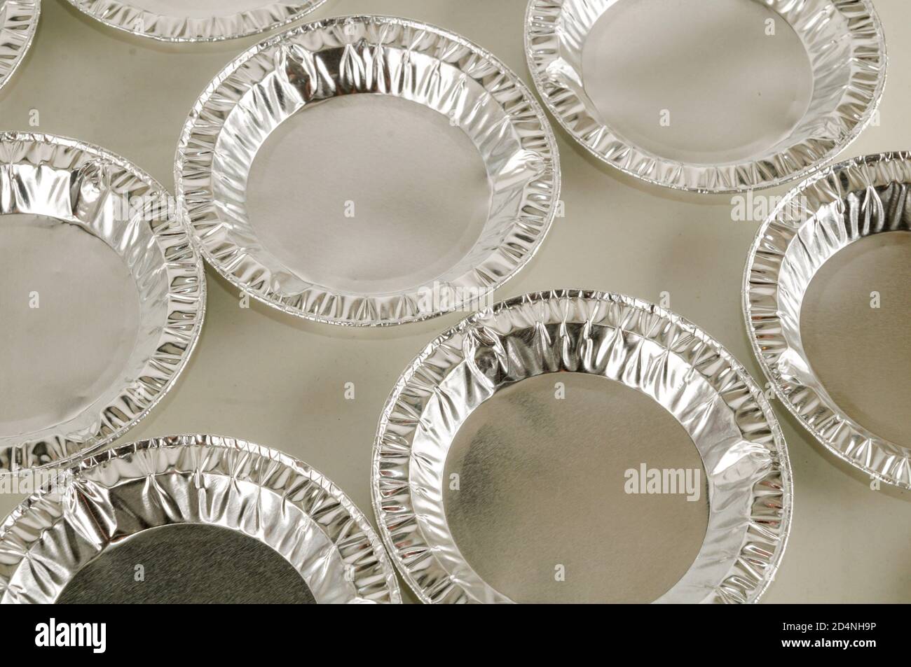 Round aluminium foil food isolated Stock Photo - Alamy