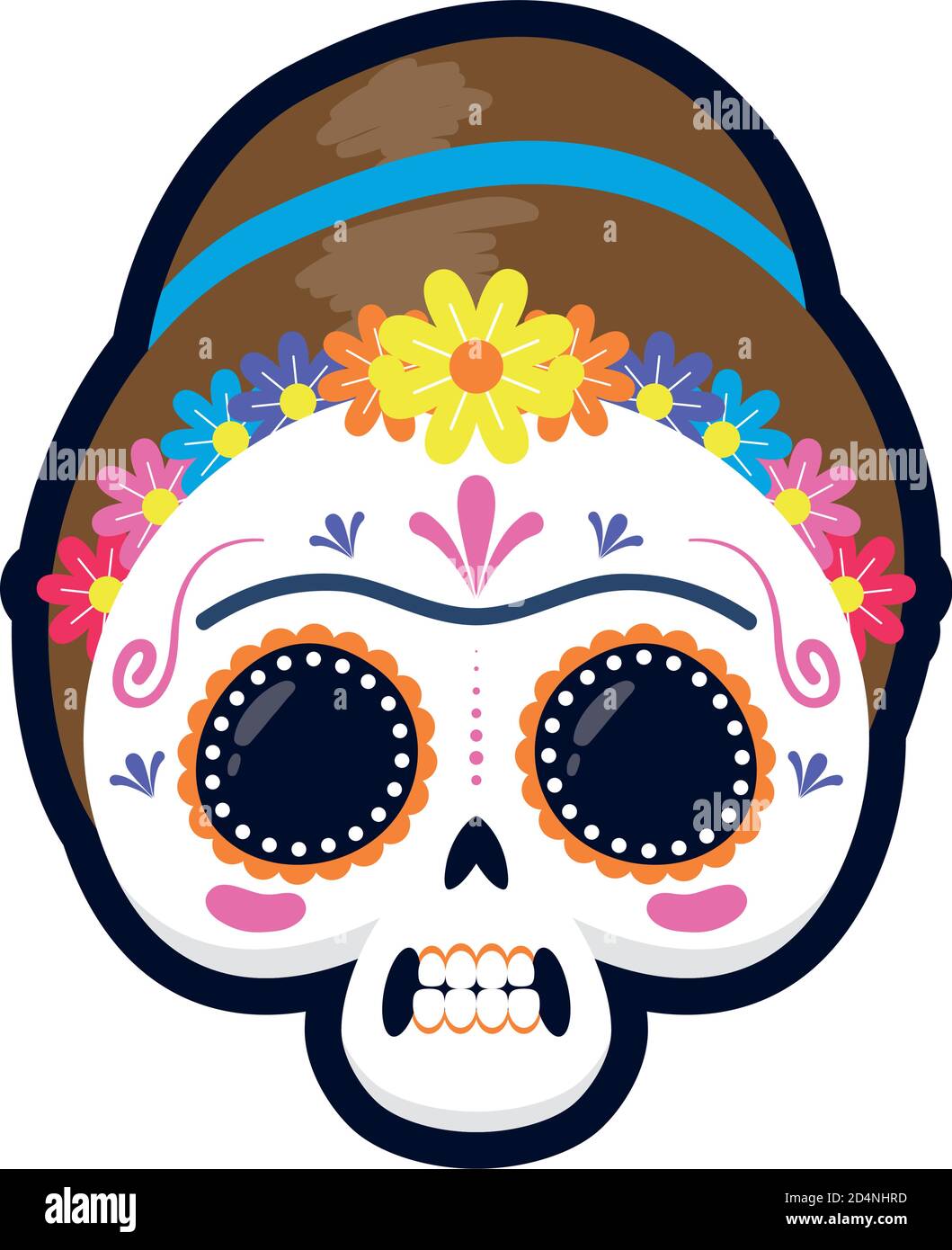 Human female skull Stock Vector Images - Alamy
