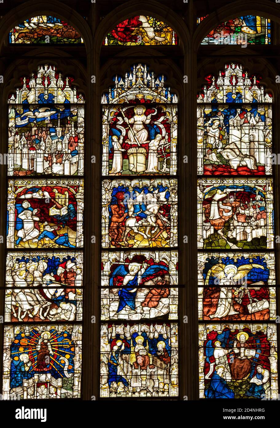 UK, England, Yorkshire, York Minster, East End medieval Great East ...