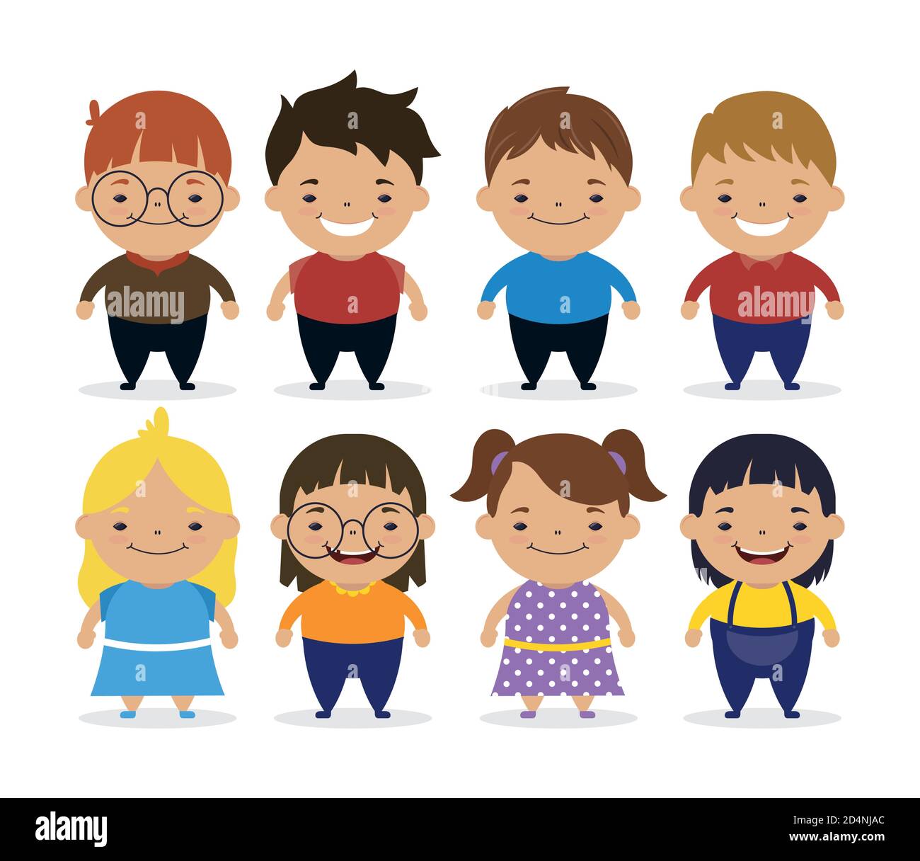 world down syndrome day lettering with little kids vector illustration ...