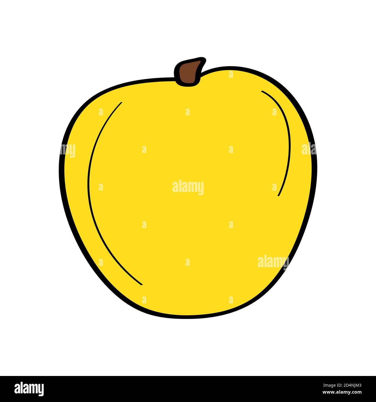 Apple. Hand drawn doodle icon. Colorful vector illustration isolated on ...