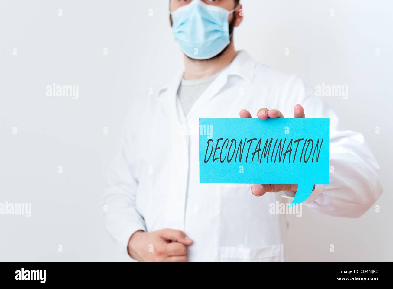 Text sign showing Decontamination. Business photo text neutralizing ...