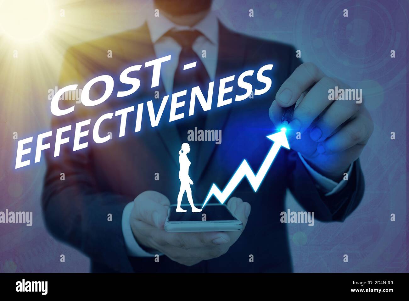 Writing note showing Cost Effectiveness. Business concept for degree to ...