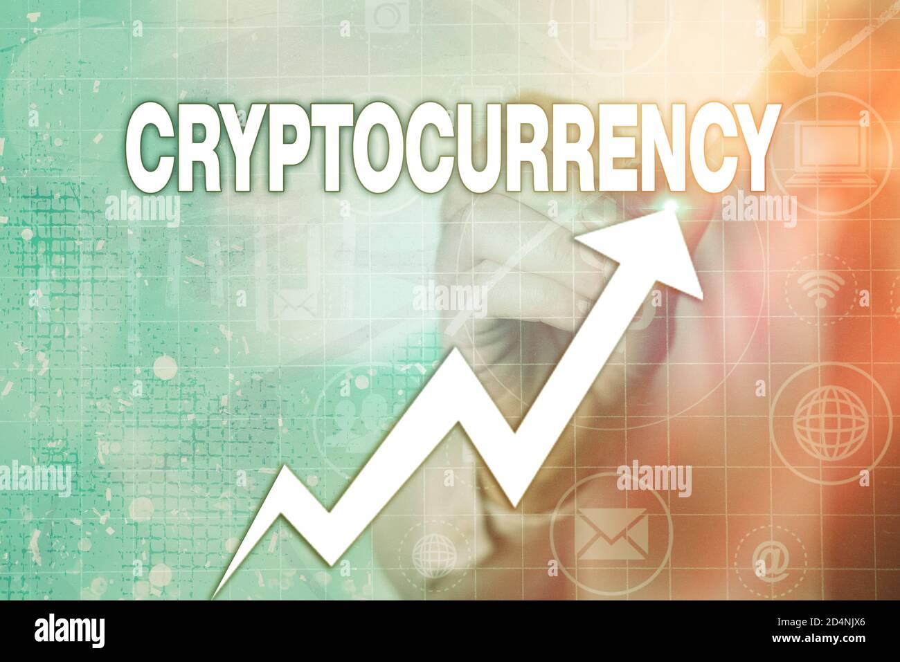 Writing note showing Cryptocurrency. Business concept for form of ...