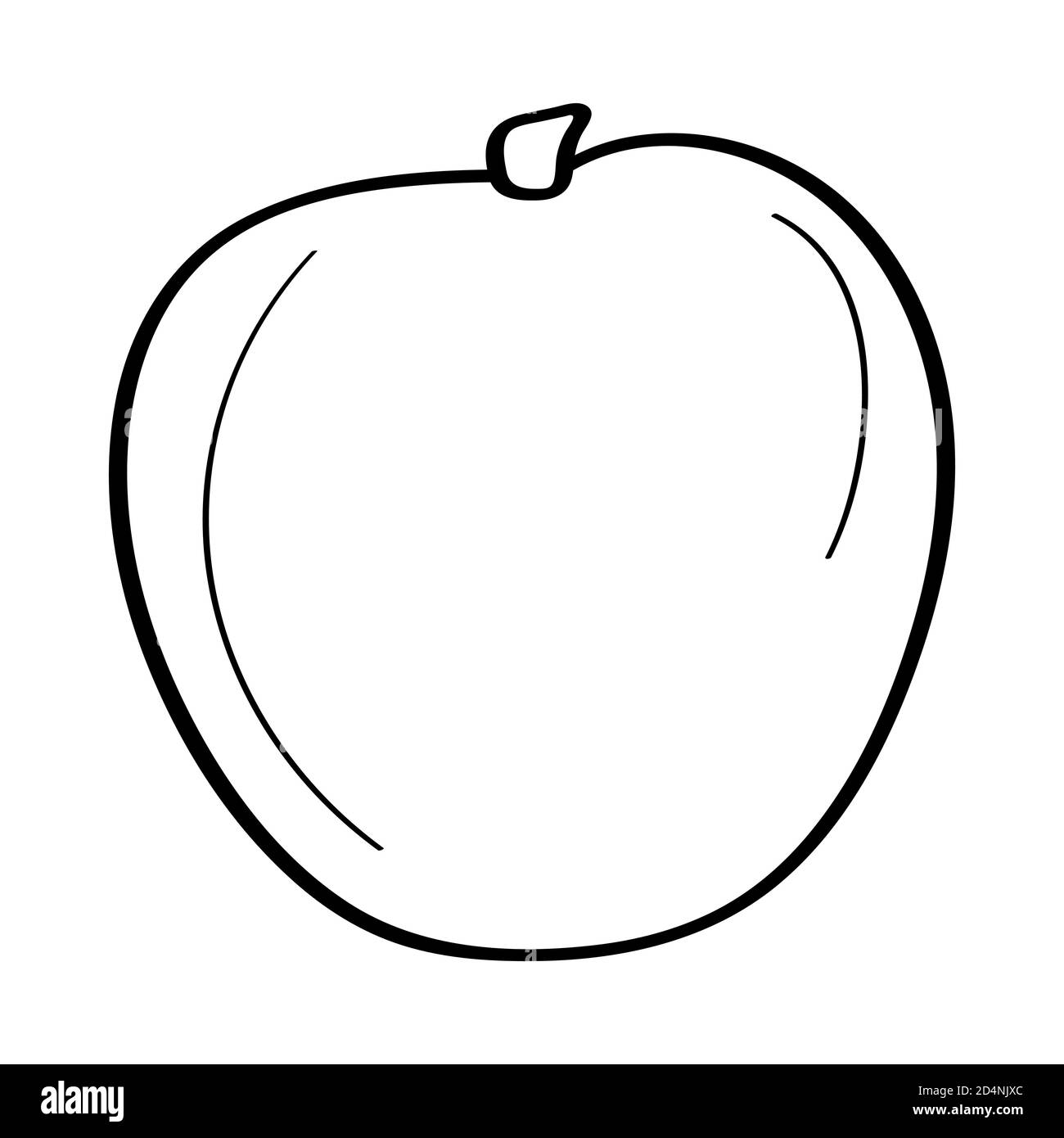 Apple doodle icon logo Black and White Stock Photos & Images - Alamy