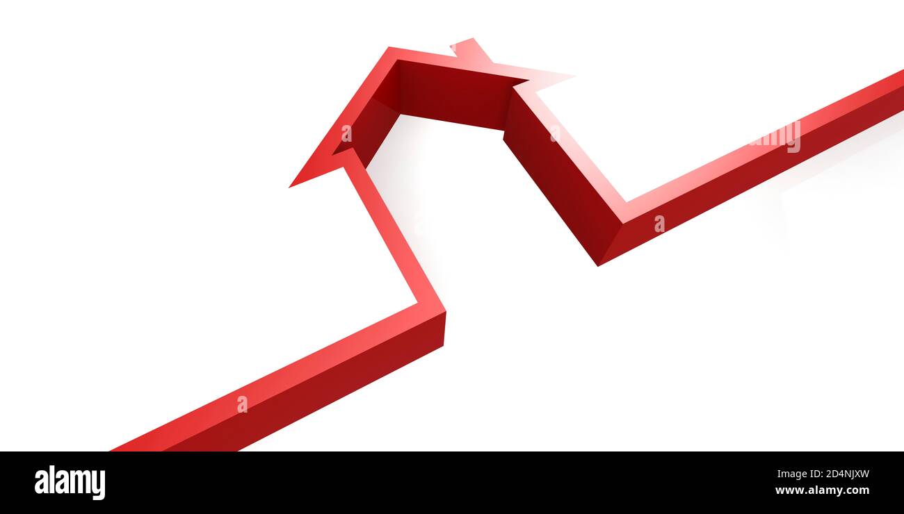 Red house symbol isolated on white background, 3D rendering Stock Photo ...