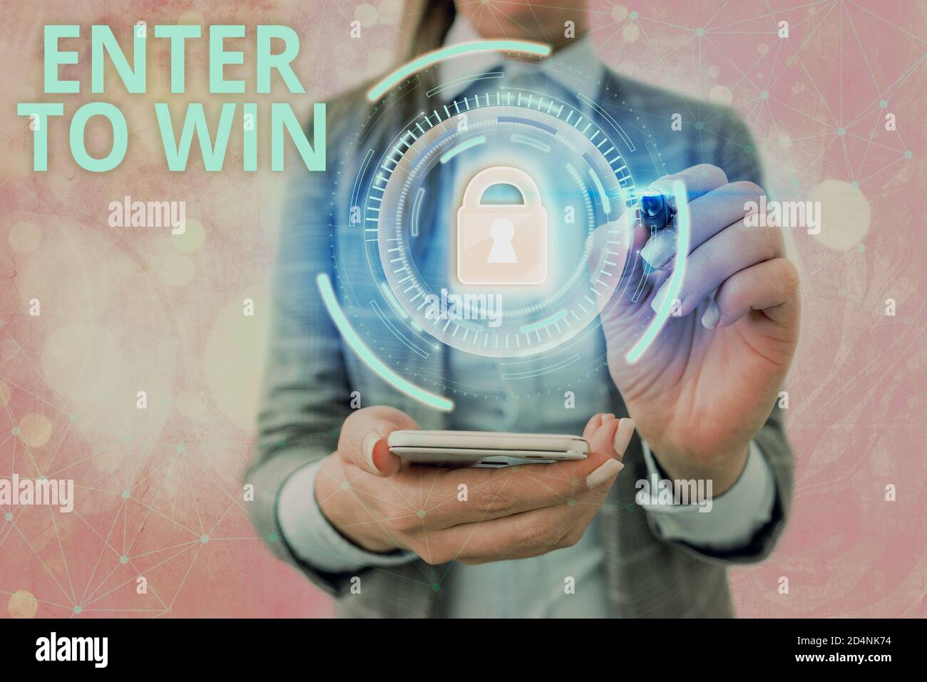 Text sign showing Enter To Win. Business photo text exchanging ...