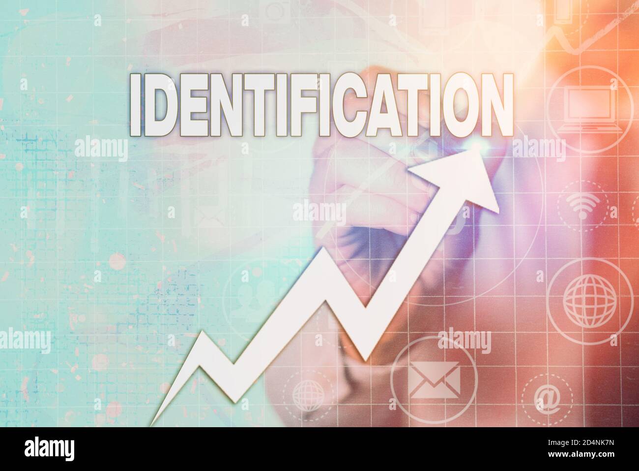 Writing note showing Identification. Business concept for proving an ...