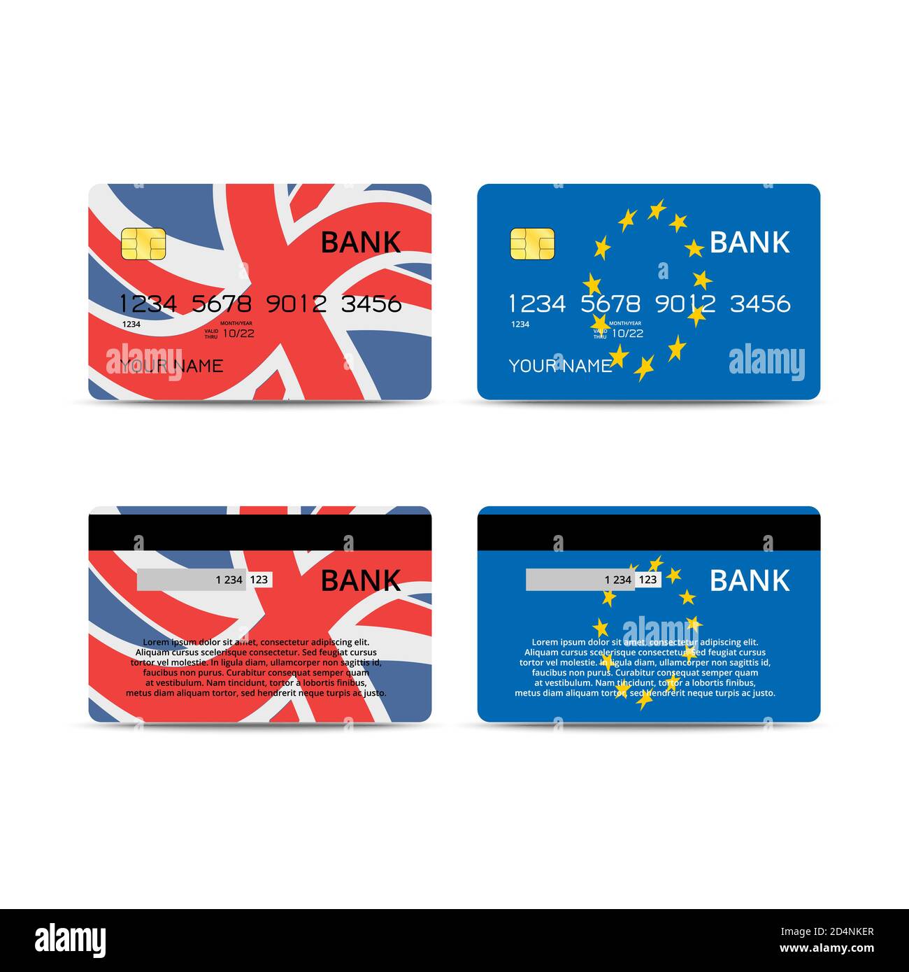 British credit card Stock Vector Images - Alamy