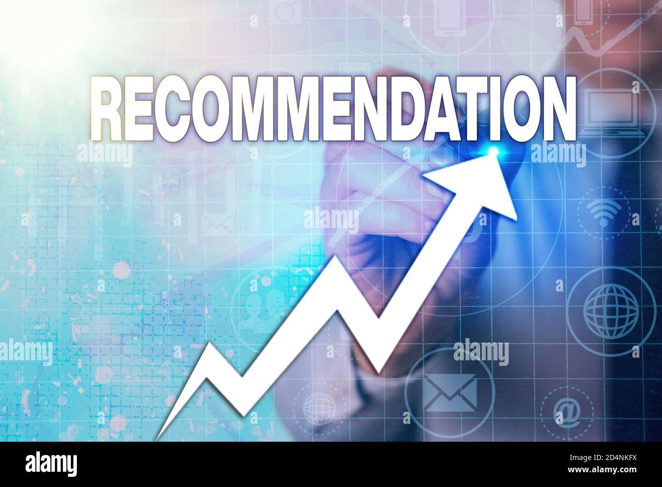 Writing note showing Recommendation. Business concept for something ...