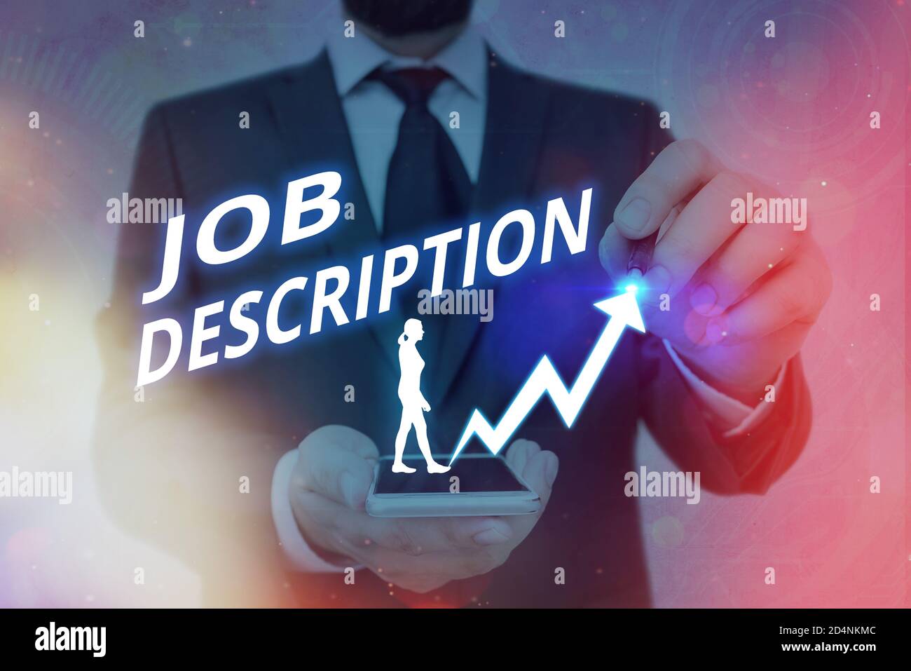 Writing note showing Job Description. Business concept for a formal ...