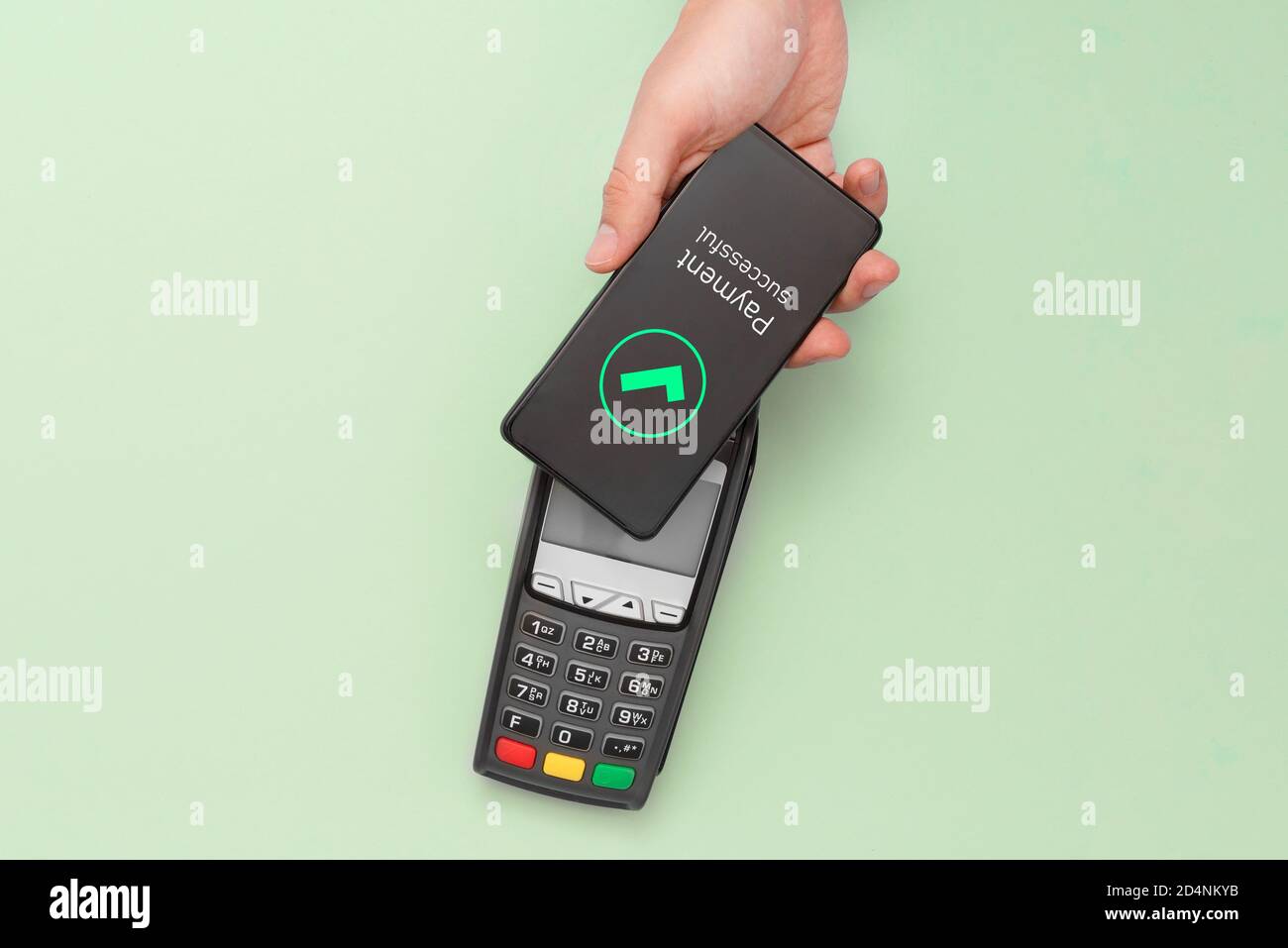 Contactless payment with smart phone. Mobile banking concept Stock ...
