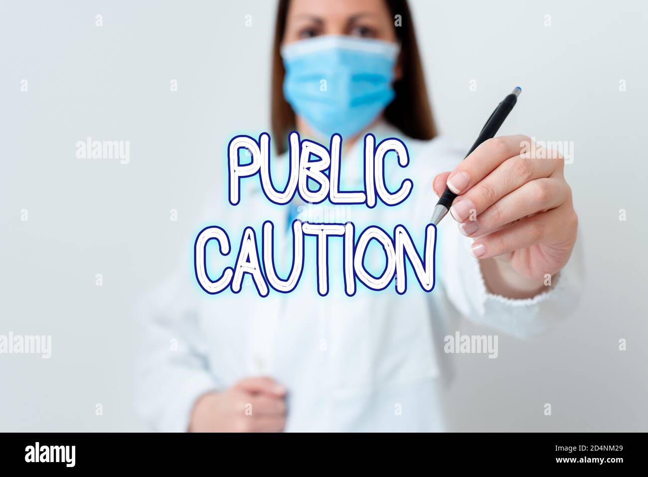 Conceptual hand writing showing Public Caution. Concept meaning formal ...